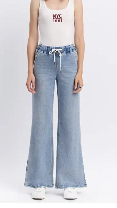 Highrise Drawstring Waist Jeans – Wildflower Boutique Yellow Springs